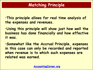 Matching Principle | Accounting Corner